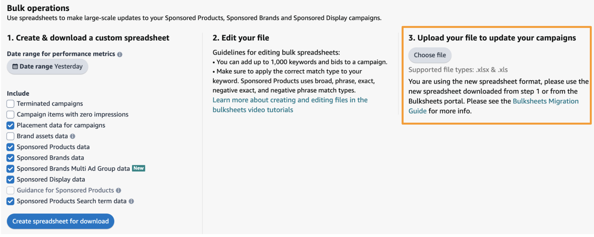 Amazon Advertising Advanced Tools Center